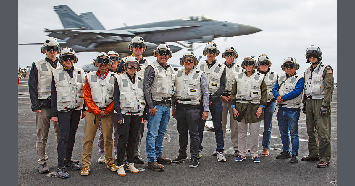 Boilermakers take a jaw-dropping visit to a naval aircraft carrier - School of Aeronautics and ...