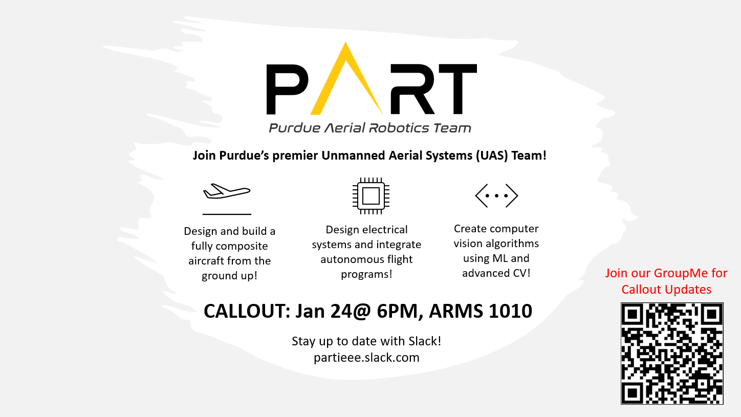 Aerial Robotics Team (PART) Spring Callout - 1/24 - AAE Flight Plan ...