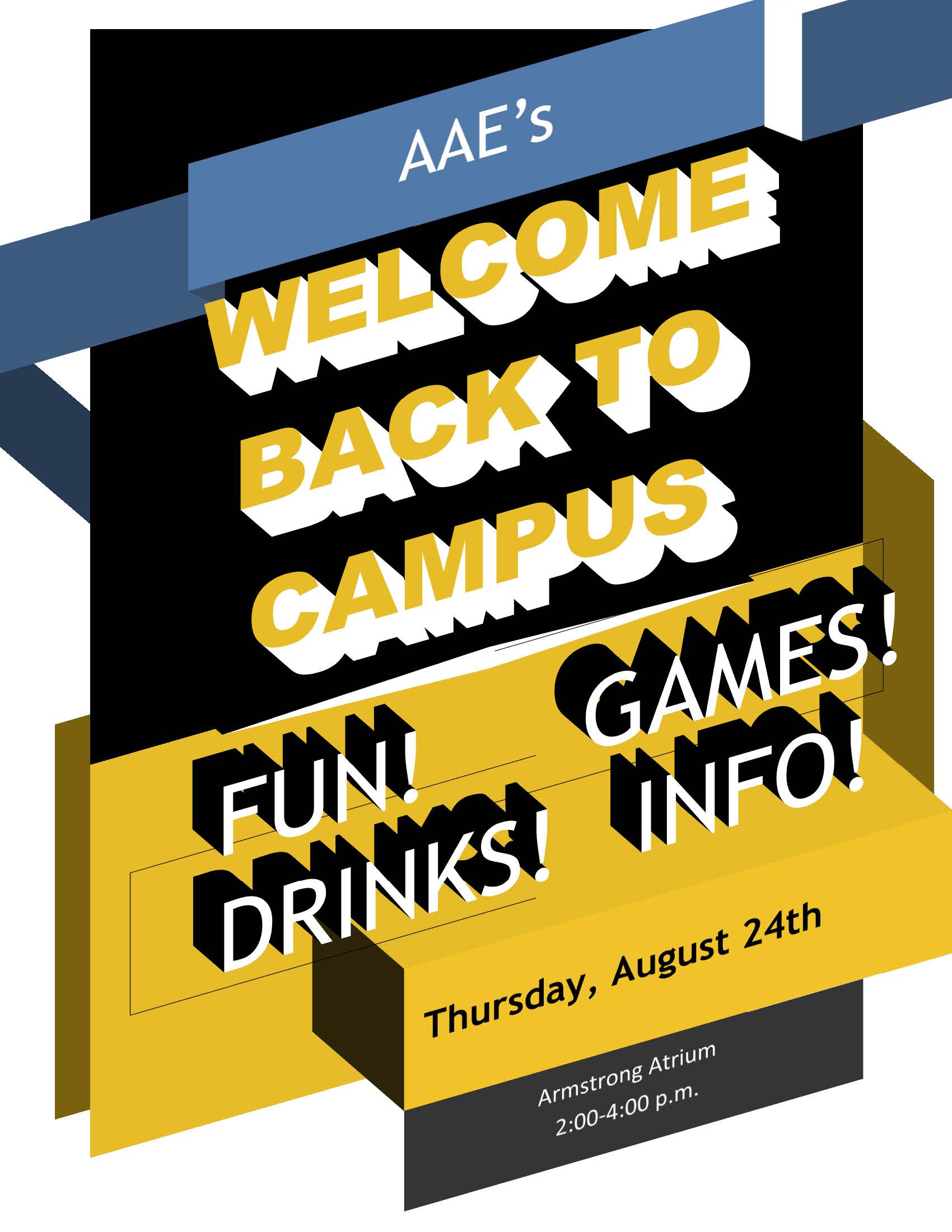AAE’s Welcome Back to Campus Event – 8/24 - AAE Flight Plan Newsletter ...