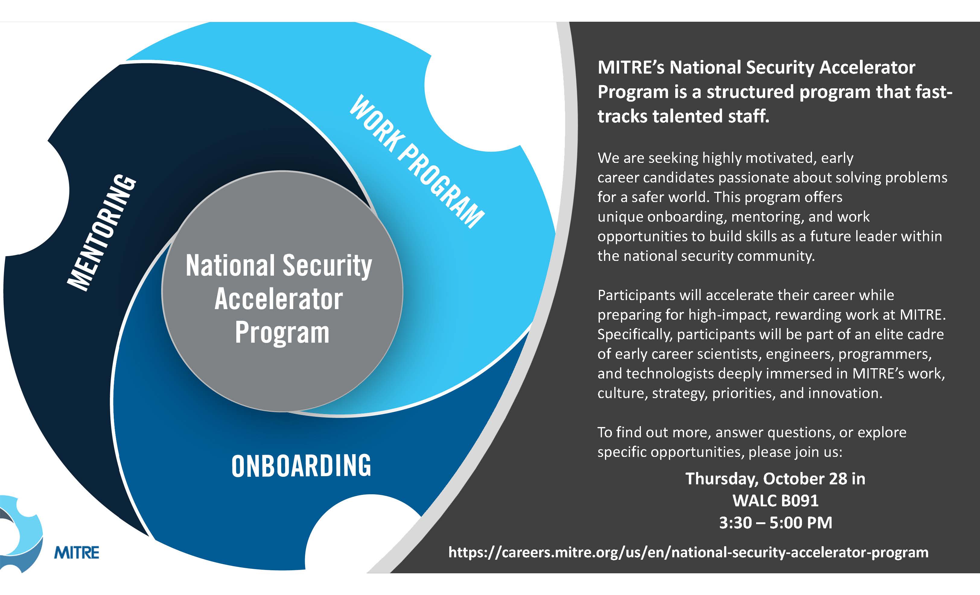 MITRE Student Event: National Security Onboarding Program - 10/28 - AAE ...