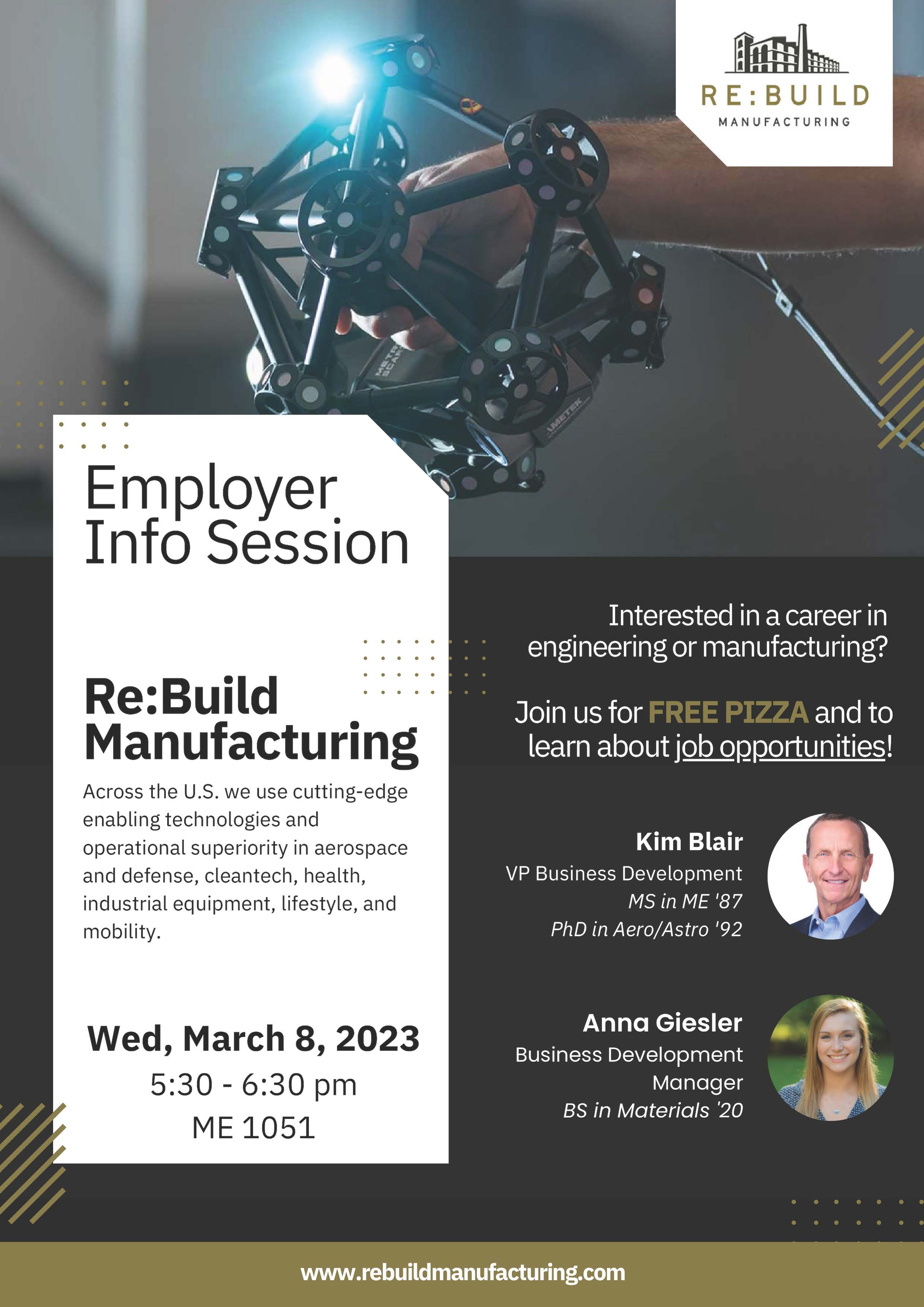 Re:Build Manufacturing Employer Information Session – 3/8 - AAE Flight ...