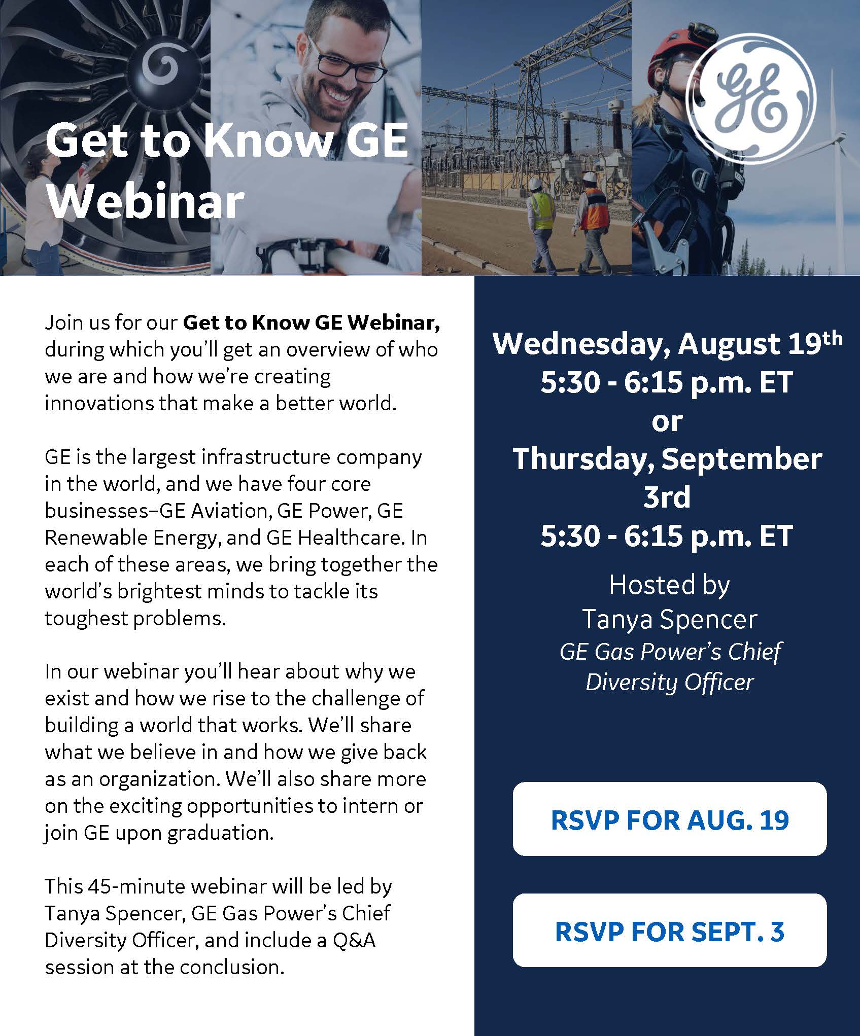 Get to Know GE - Webinars - AAE Flight Plan Newsletter - Purdue University