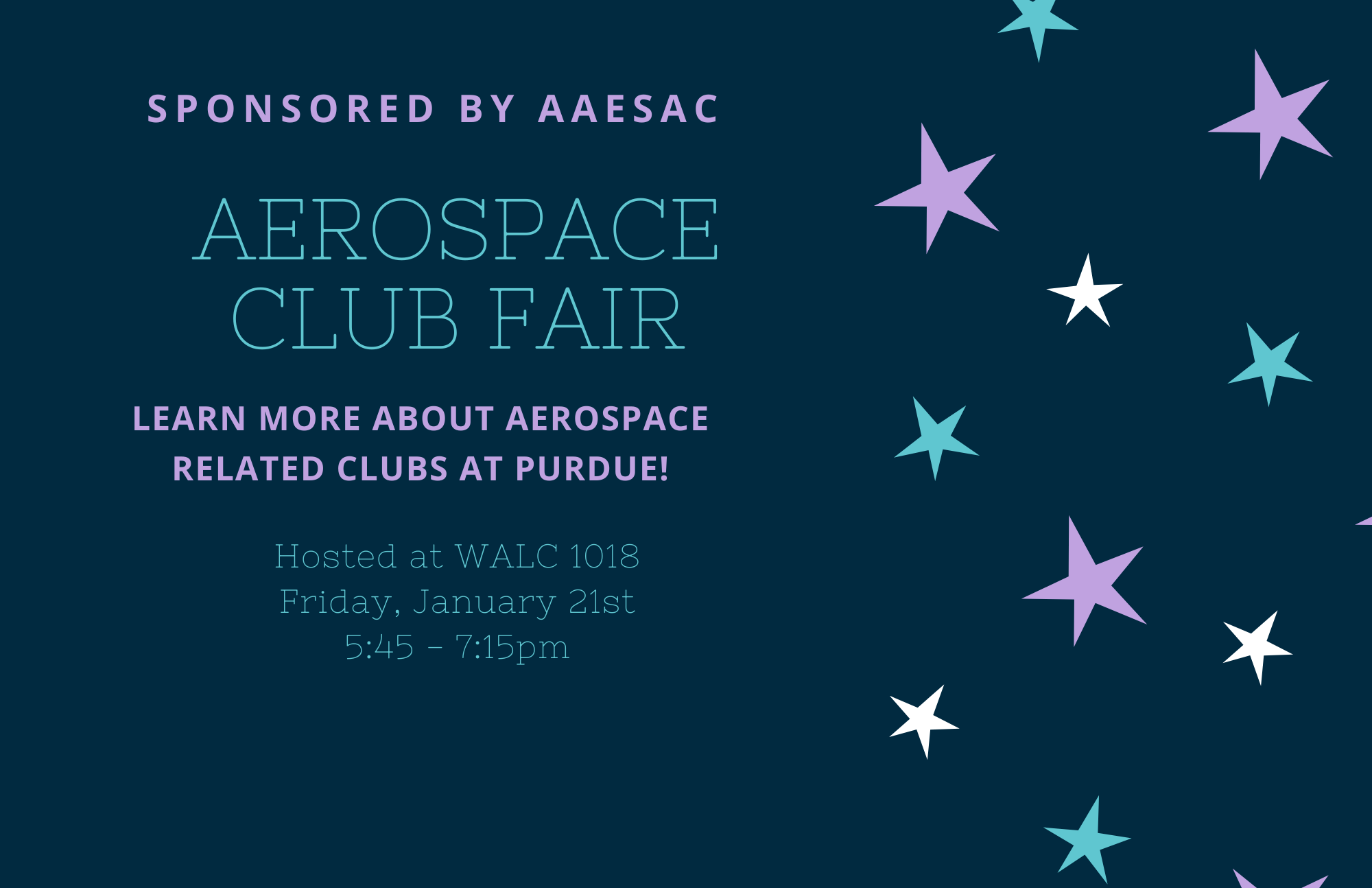 Aerospace Club Fair - Aeronautical & Astronautical Engineering Student ...