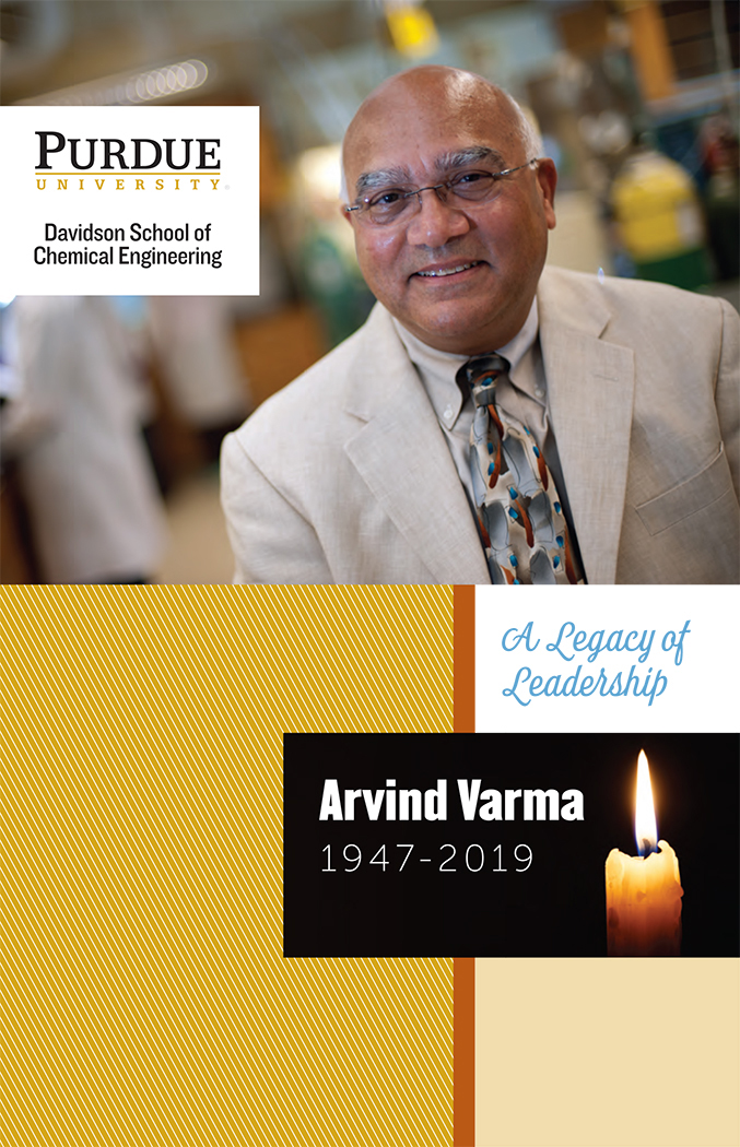 Arvind Varma (1947-2019) - Davidson School of Chemical Engineering
