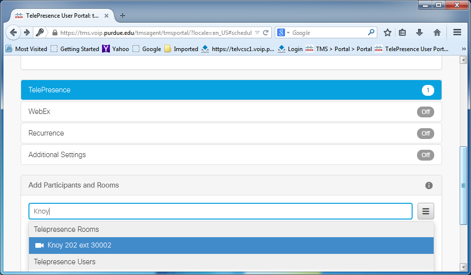 Knoy 202: Videoconference - Engineering Computer Network - Purdue ...