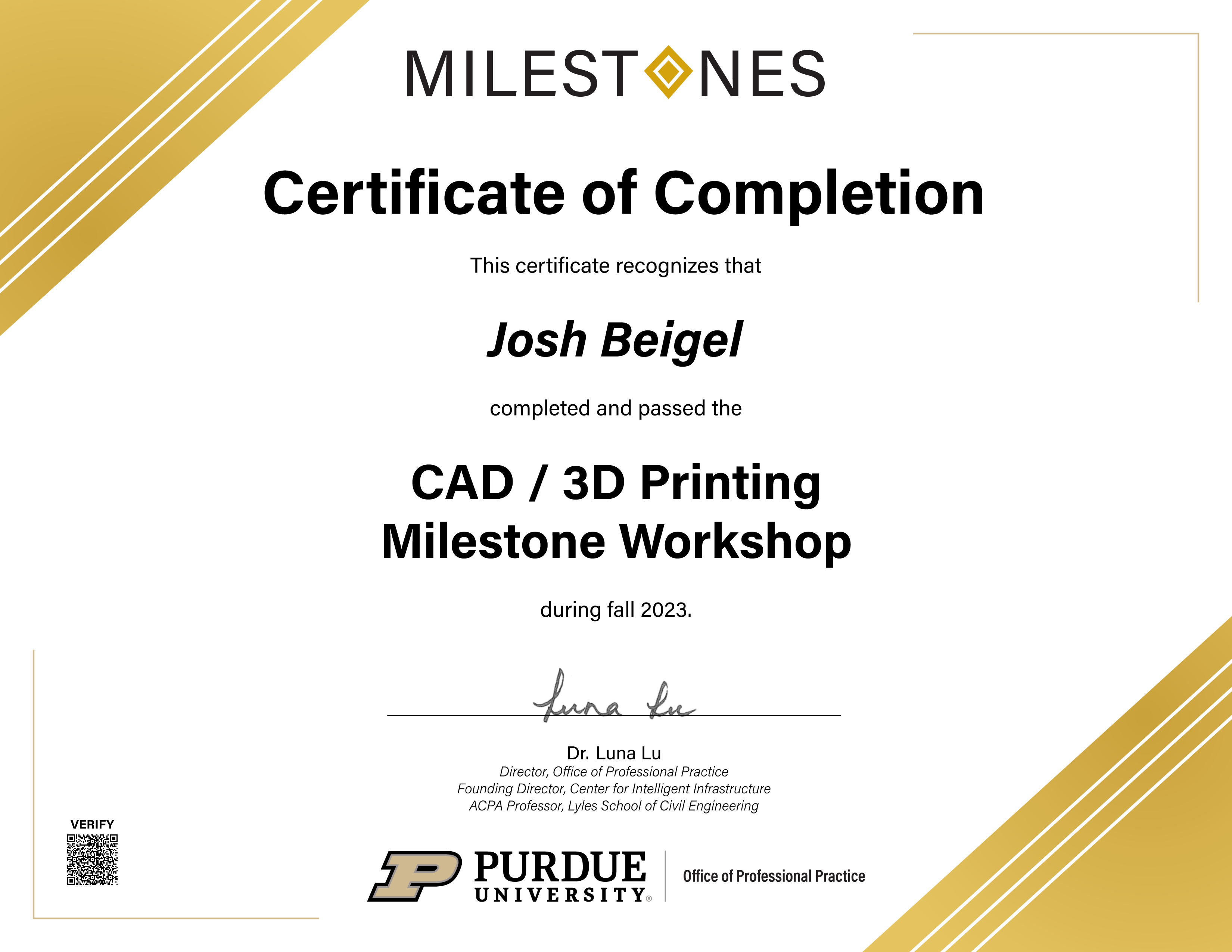 Josh Beigel - Integrated Business & Engineering | Purdue University ...