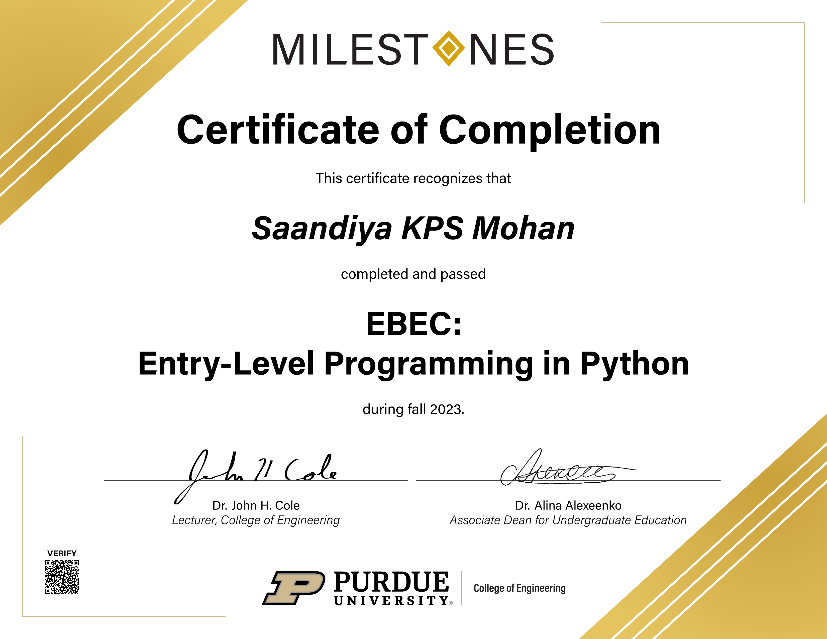 Saandiya KPS Mohan - Computer Engineering @ Purdue University | Purdue SoCET | LinkedIn