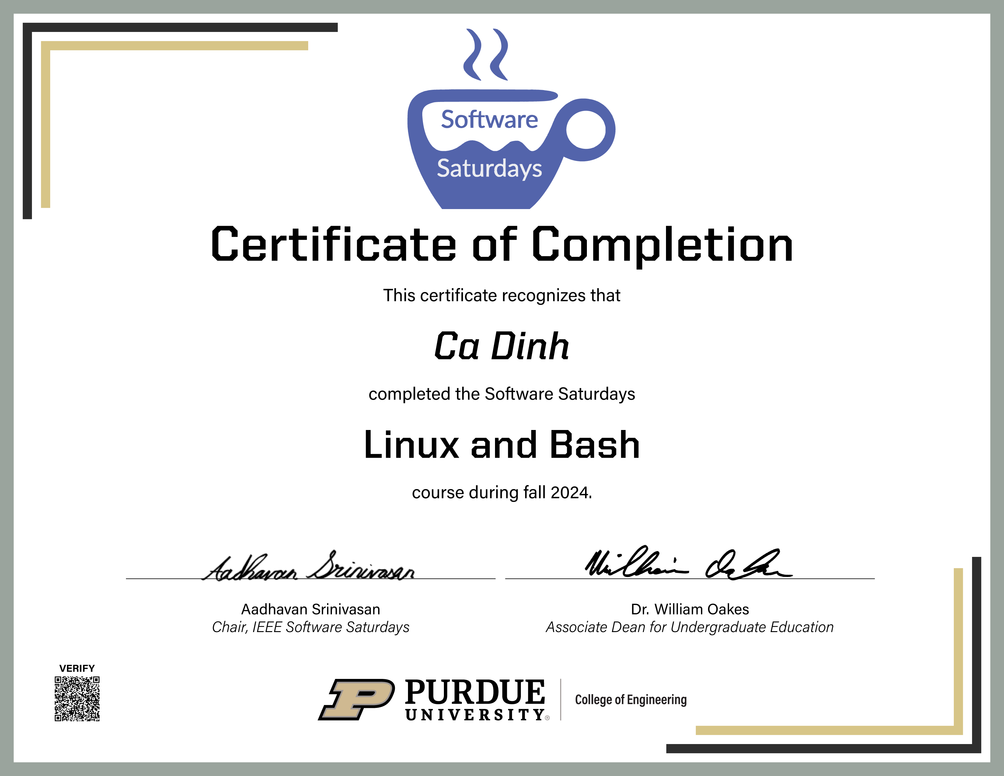 Ca Dinh - Computer Engineering Student at Purdue University | LinkedIn