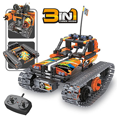 3 in 1 Rc Building set Robot/Tracked Vehicle/Stunt Car (orange ...
