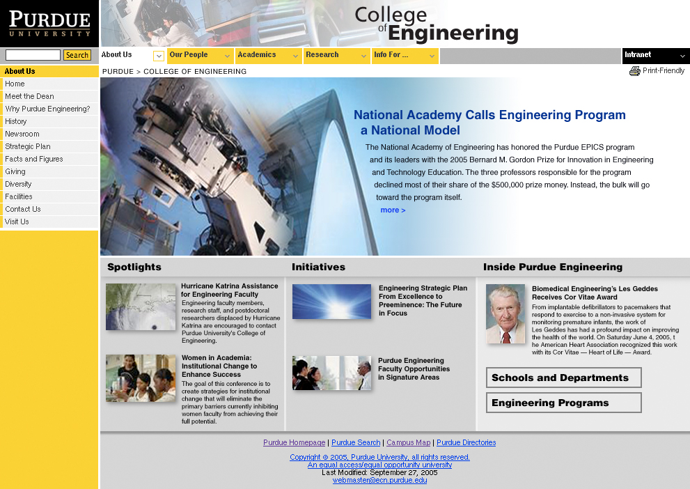 Design Prototypes - Engineering Intranet
