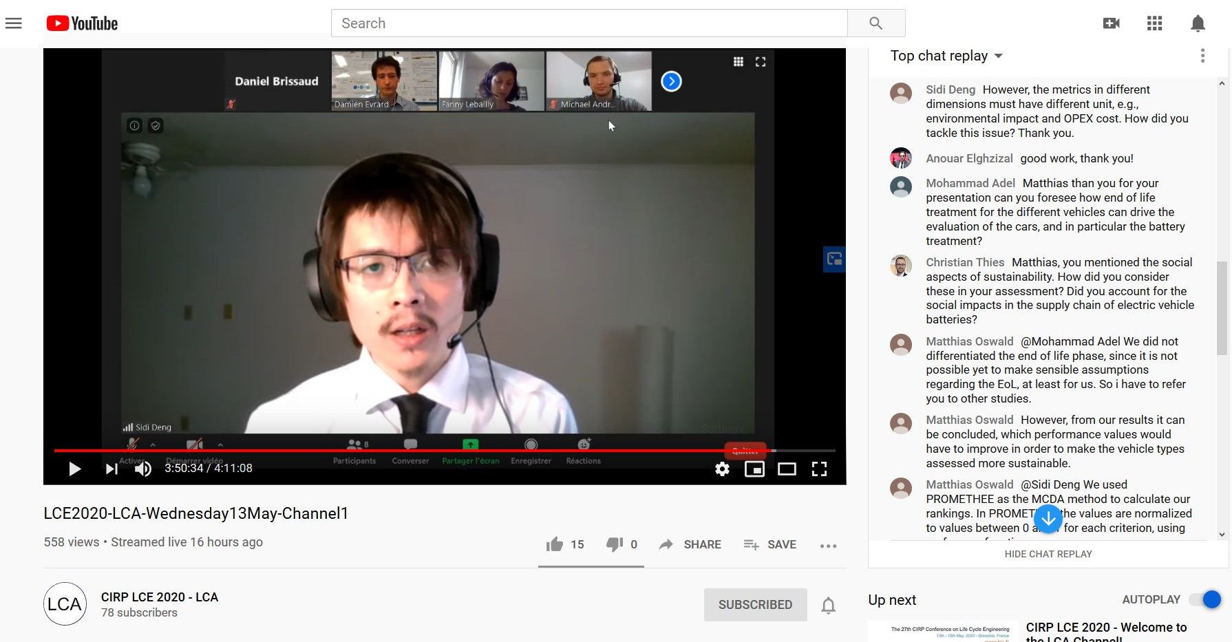 Sidi Deng Presented at LCE 2020 E-Conference held in Grenoble, France ...