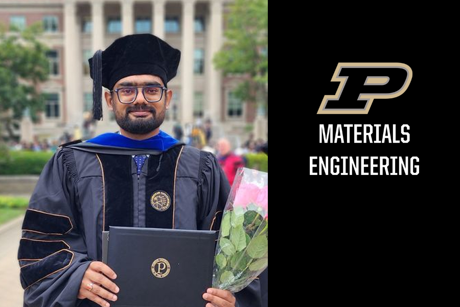 Dr. Yash Pachaury successfully completed his PhD! - Materials Engineering - Purdue University