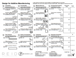 The Design for Additive Manufacturing Worksheet - Convergence Design ...