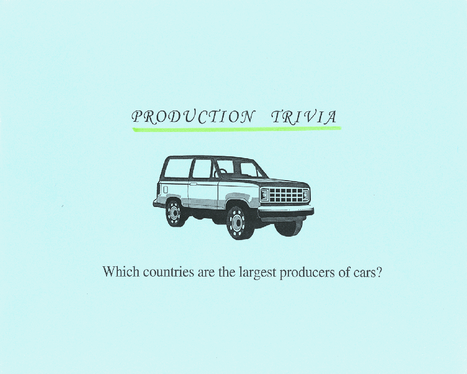 Production Trivia